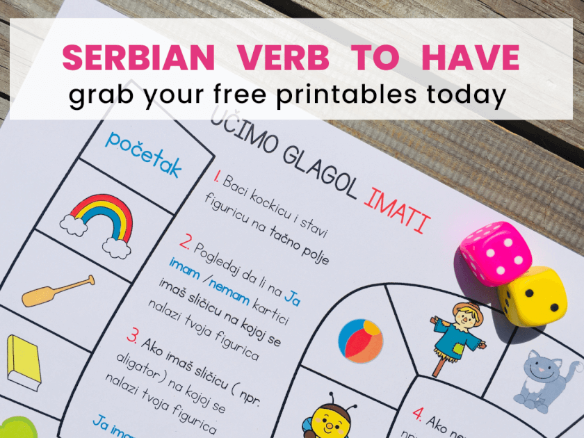 Serbian Verb to Have - Free Printables for Kids - Miss Jelena's Classroom