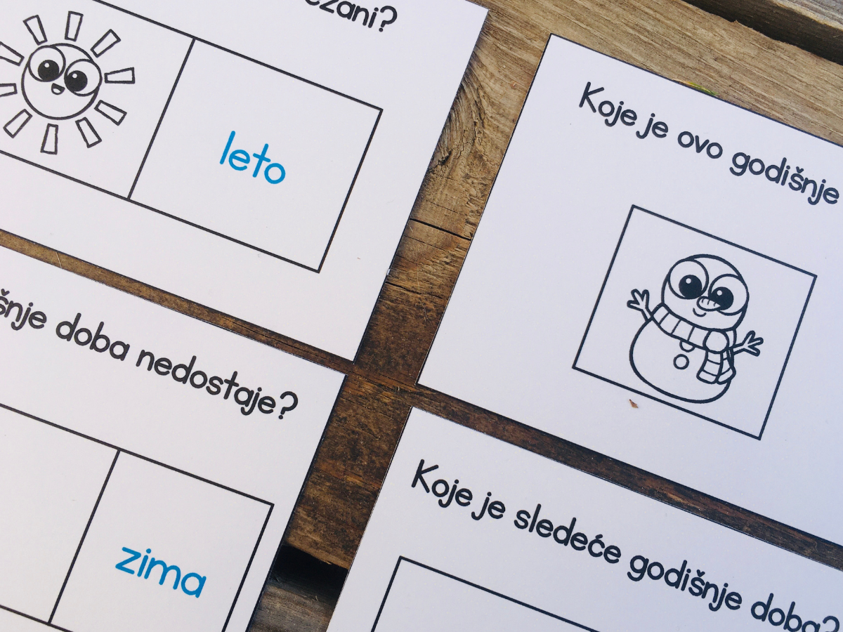 Serbian Vocabulary Activities, Seasons - Miss Jelena's Classroom